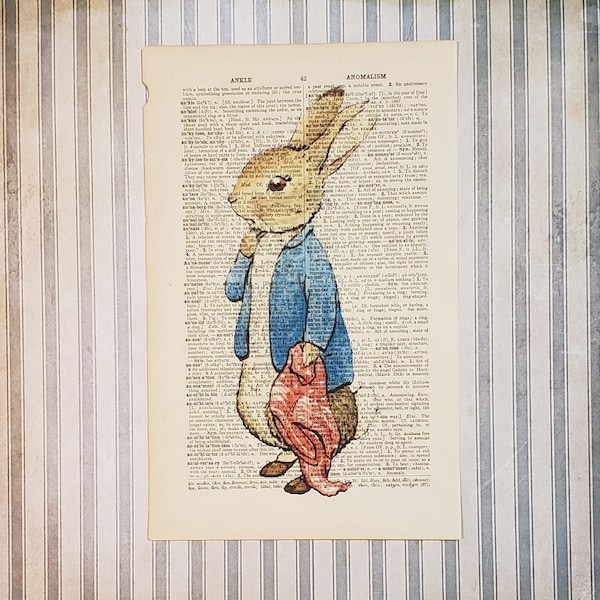 Vintage Rabbit Print - Etsy