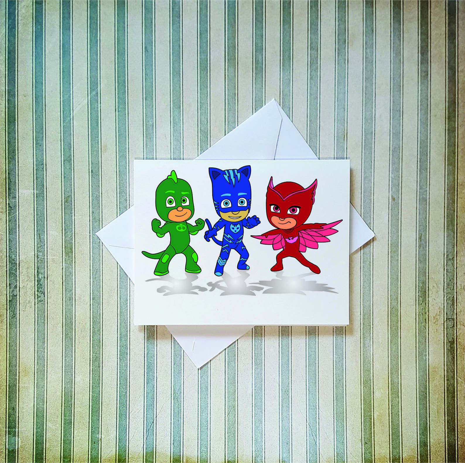 PJ Masks Note Cards Thank You Cards Invitations Notecards | Etsy