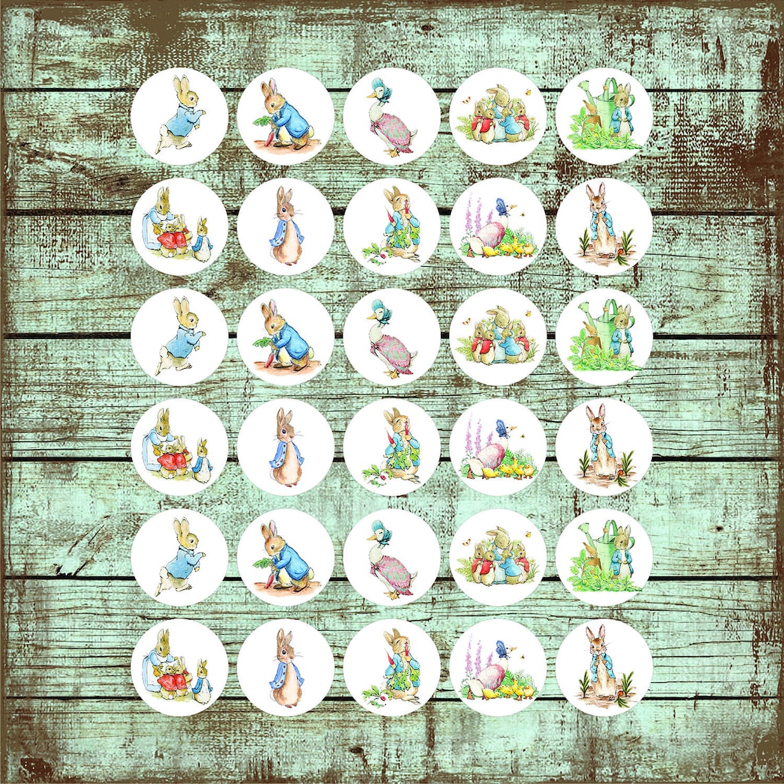 Peter Rabbit 1.5 Round Stickers Baby Shower Birthday | Etsy