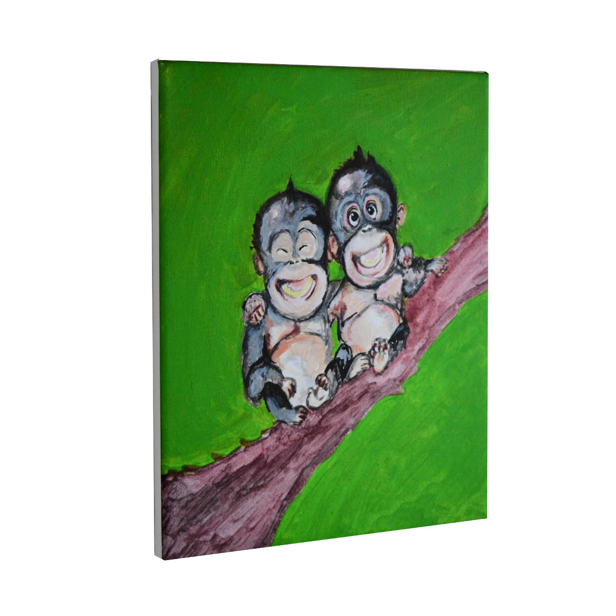 Monkey Theme Canvas Monkey Paintings 11x14 Stretched Canvas Print - Etsy