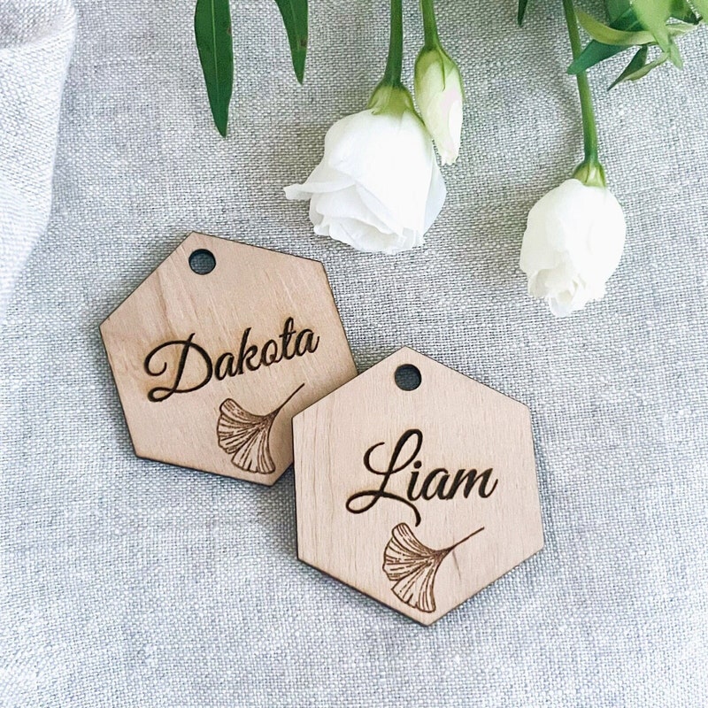 Wooden Name Tags - Etsy