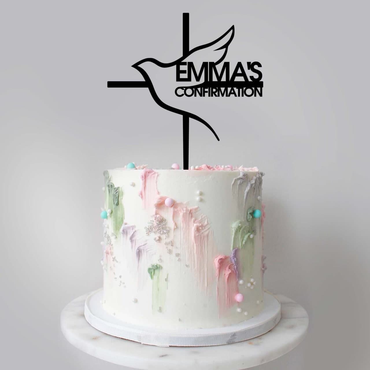 On Your Confirmation Cake Topper First Communion God Bless | Etsy