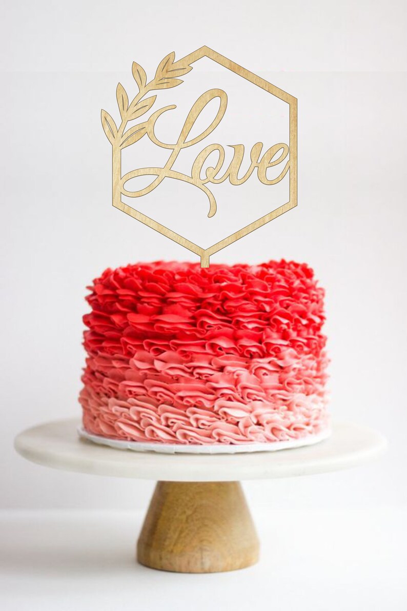 Love Cake Topper Valentines Day Decor for Love Party - Etsy