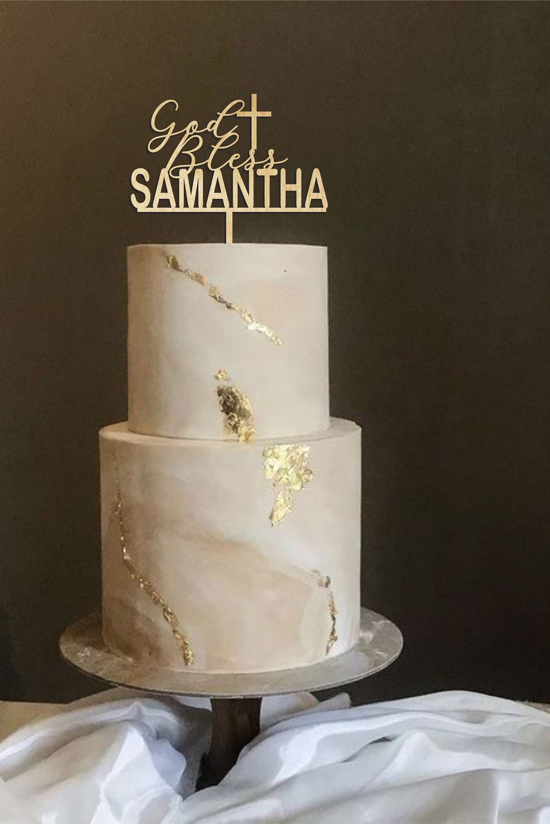 Custom Religious Cake Topper, God Bless Cake Topper, First Communion ...