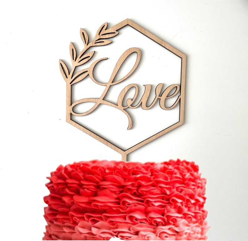 Love Cake Topper Valentines Day Decor for Love Party - Etsy