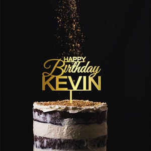 Happy 60th Birthday Cake Topper With Name | Personalized Custom Cake ...