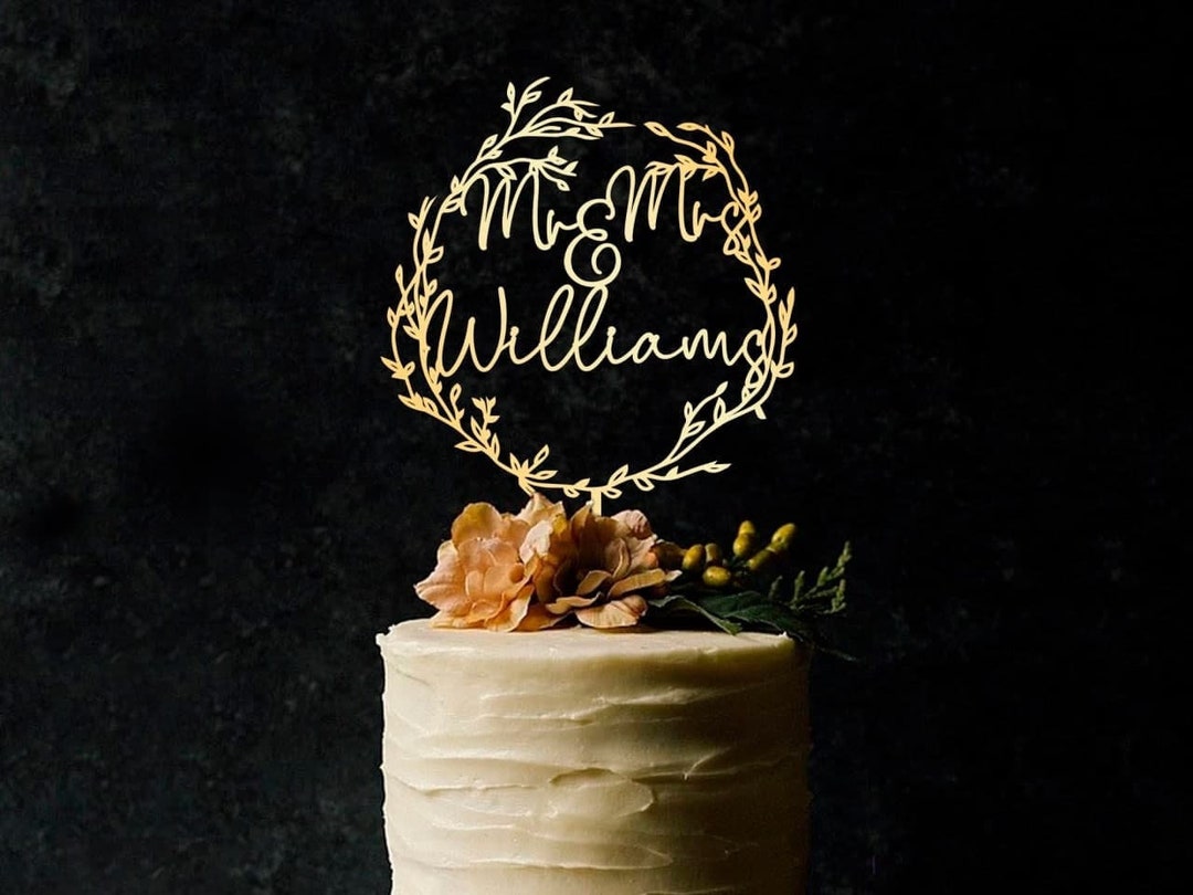 Cake Toppers for Wedding, Boho Rustic Style Cake Topper Whith Willow ...