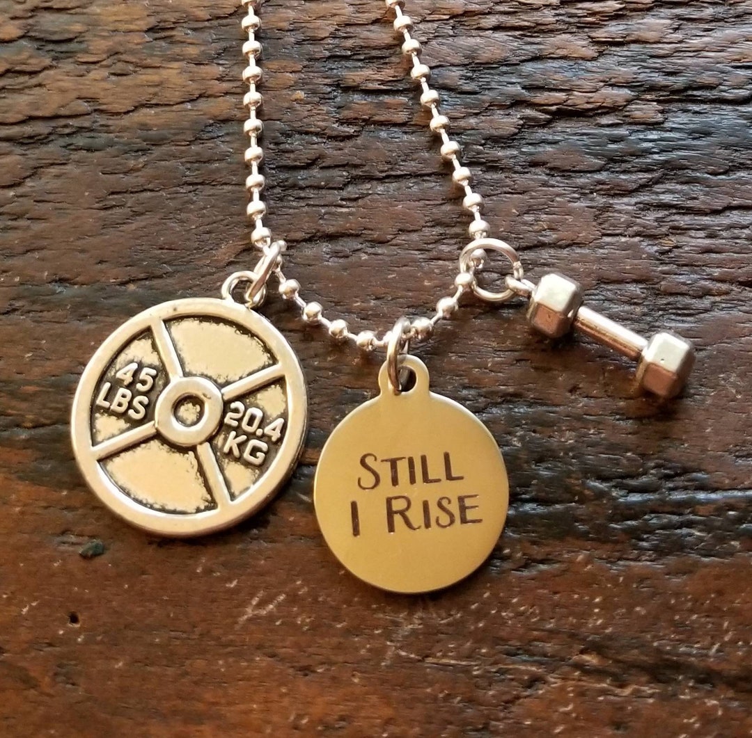 STILL I RISE Powerlifting Crossfit Fitness Inspiration Charm - Etsy
