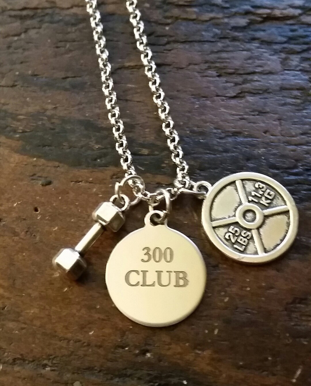 300 Club Powerlifting Crossfit Fitness Motivation Charm - Etsy
