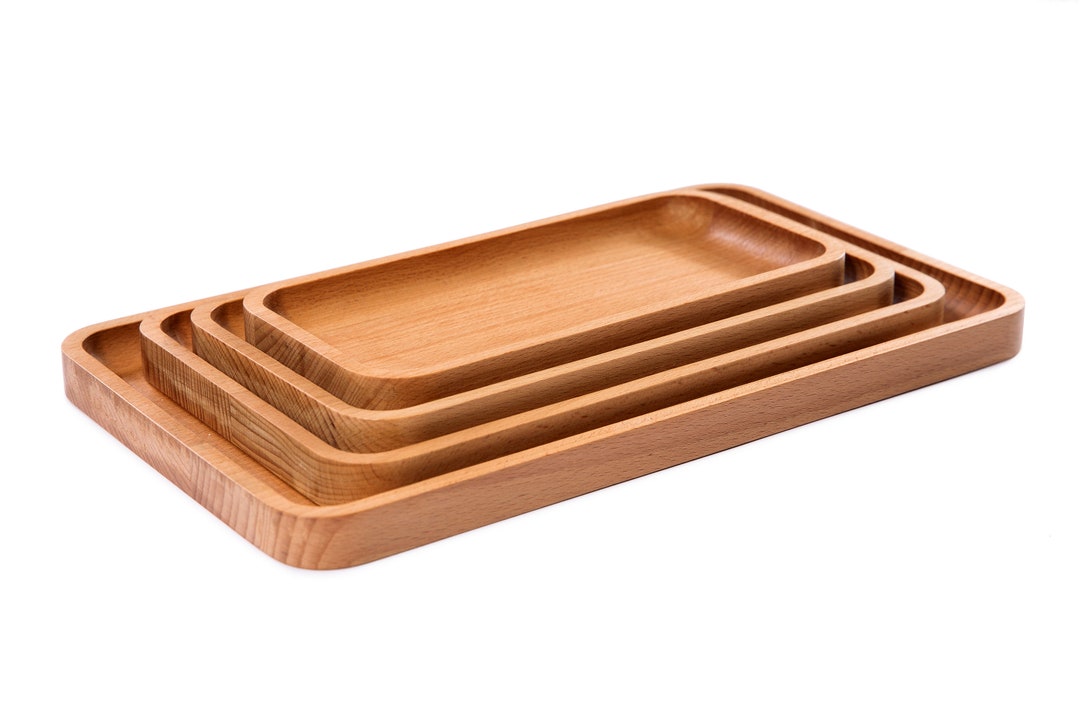 Beech Wood Catchall Tray, Wooden Valet Tray, Bedside Organizer - Etsy