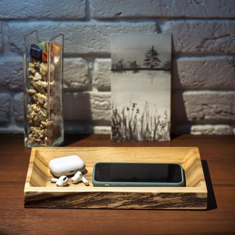 Deep Live Edge Catchall Tray Wood Valet Tray Wooden Tray - Etsy