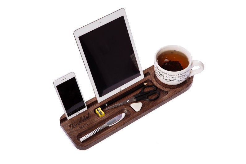 Desk Organiser Docking Stations Office Organizer Wood Desk | Etsy