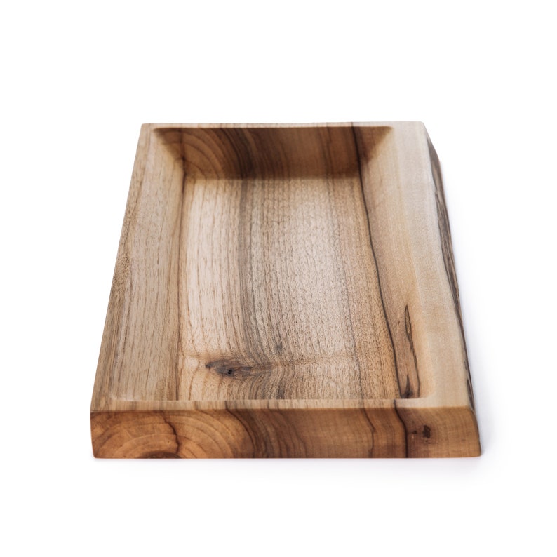 Deep Live Edge Catchall Tray Wood Valet Tray Wooden Tray - Etsy