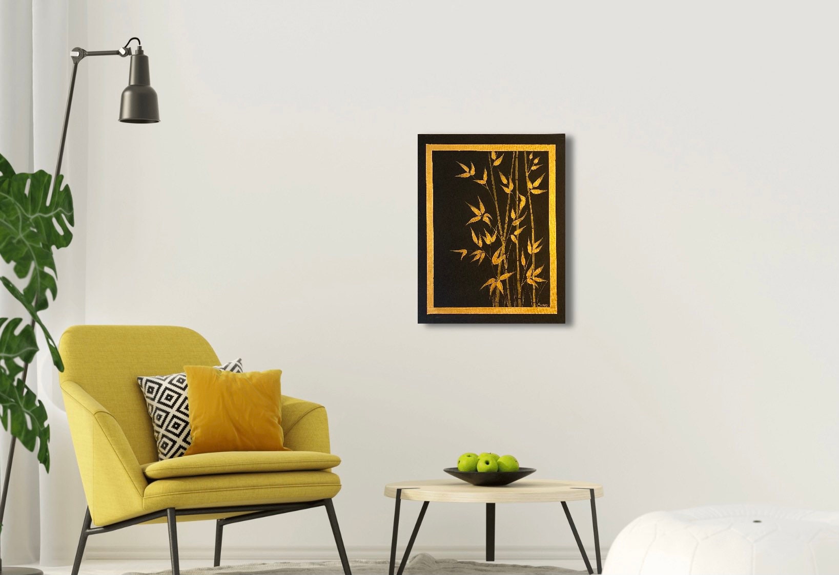 Bamboo Sticks Painting - Etsy