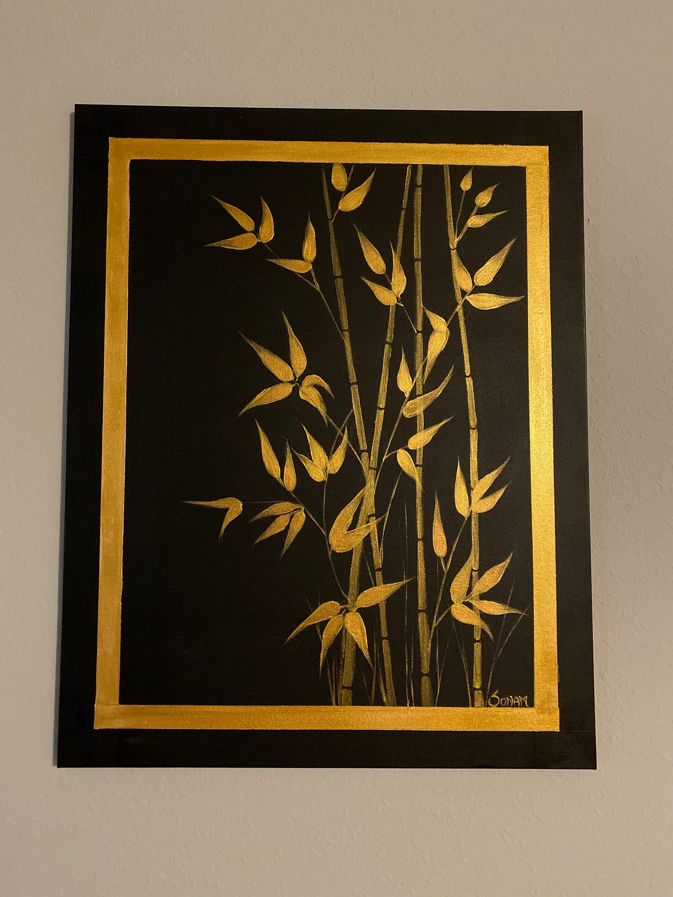 Bamboo Sticks Painting - Etsy