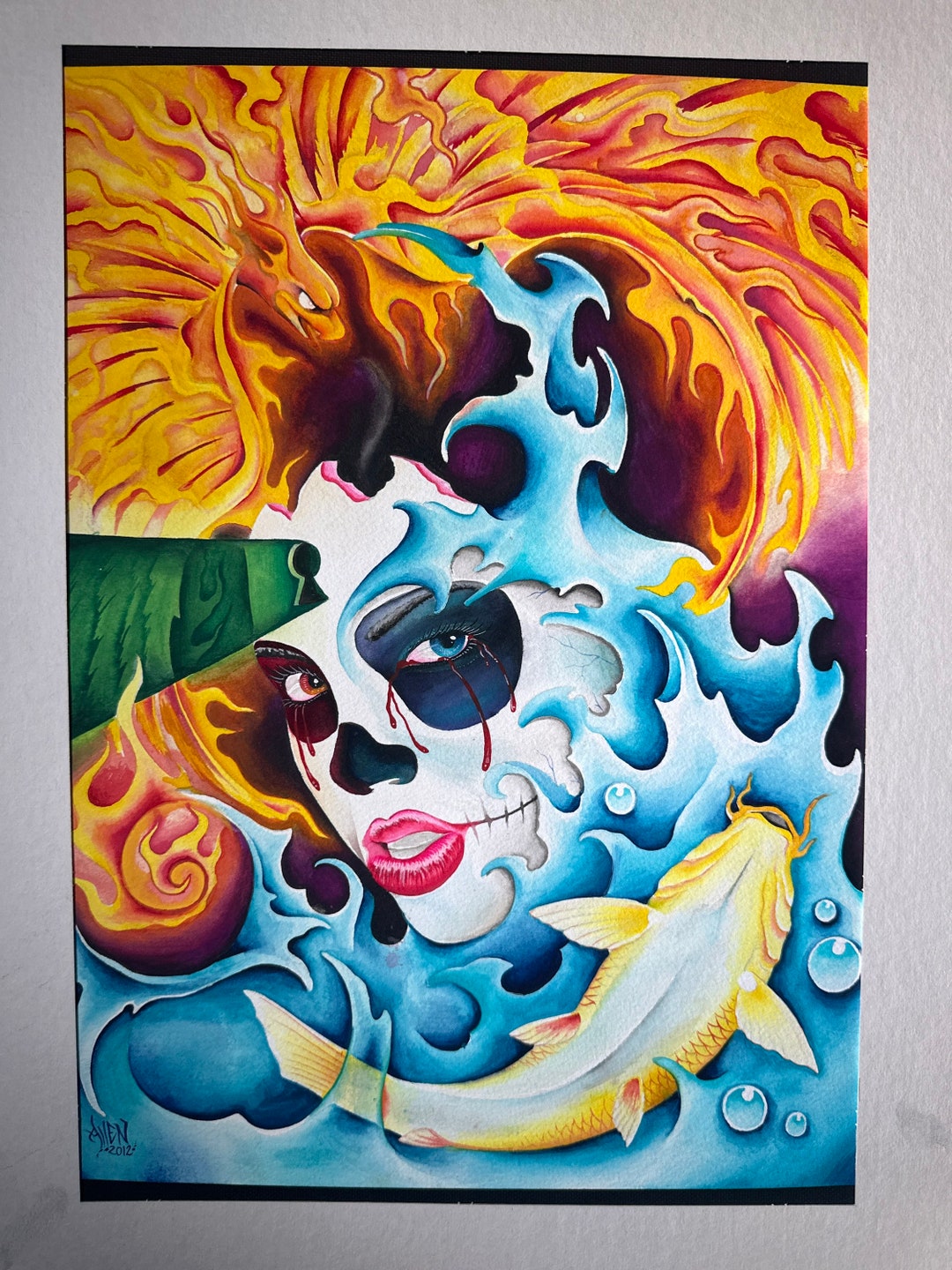 Elemental Fathom Watercolor Painting - Etsy