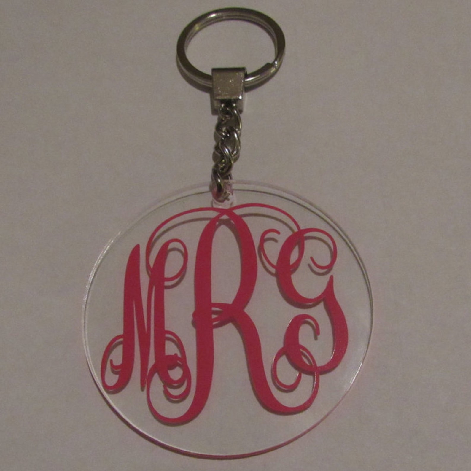 Monogram Key Chain | Etsy