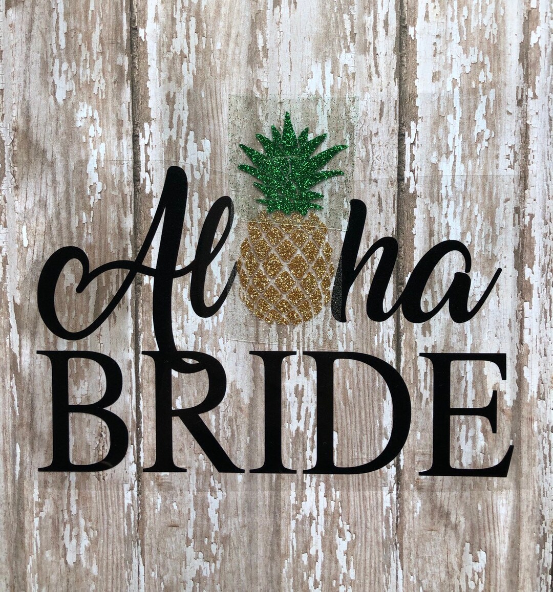 Aloha Bride Iron-on Decal: DIY Tropical Bachelorette Shirt - Etsy