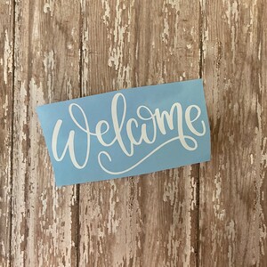 Welcome Vinyl Sticker Decal. Welcome Sticker Decal. Diy Welcome Door ...