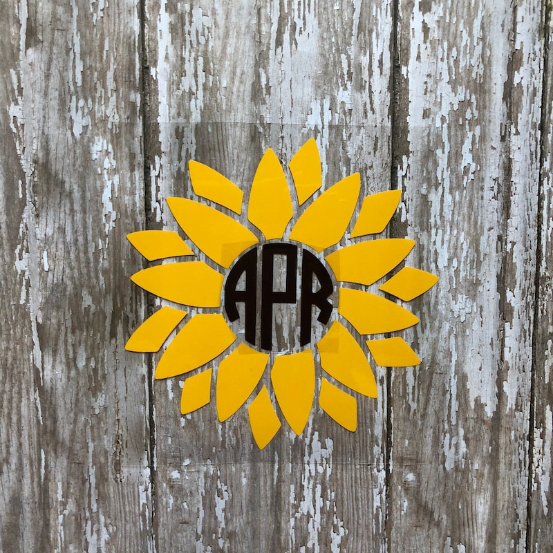 Sunflower Monogram - Etsy