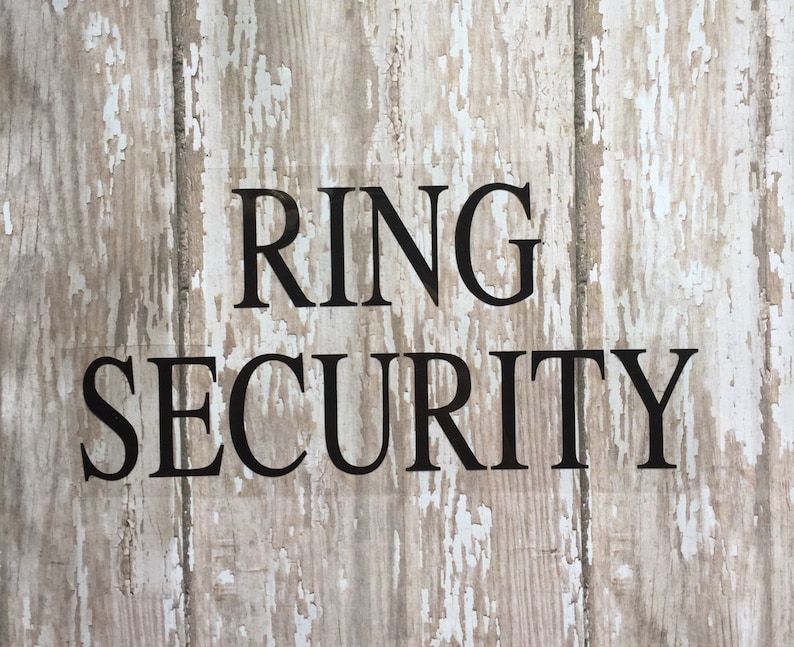 Ring Security Iron on Decal Ring Bearer Iron on Decal Ring - Etsy