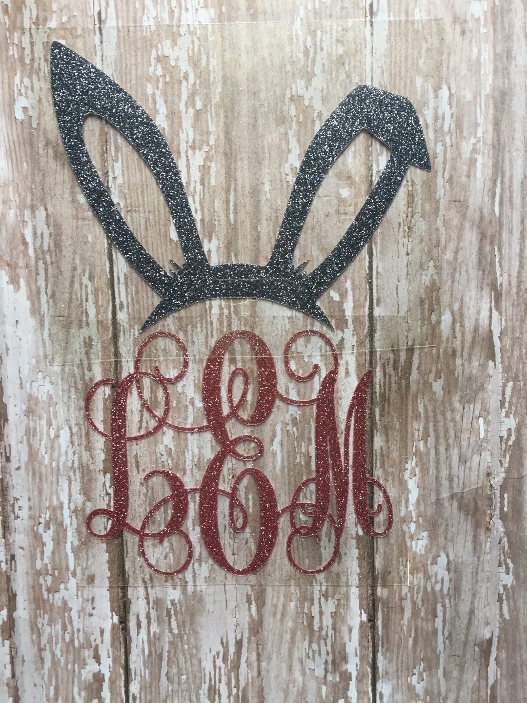 Personalized Easter Monogram Iron On. Bunny Monogram Iron On. Easter ...