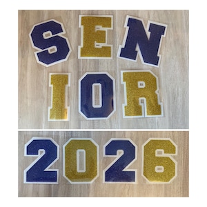 Senior Letters Iron-on Decals Sized for Jeans: DIY Graduation Outfit - Etsy