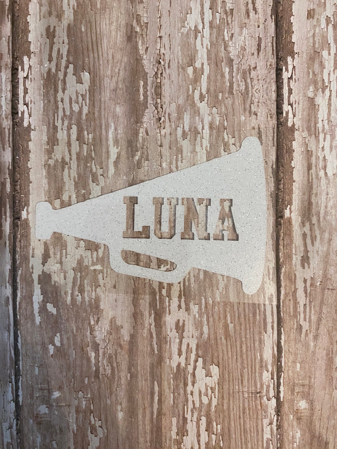 Personalized Cheer Megaphone Iron on Decal: DIY Cheer Gear - Etsy