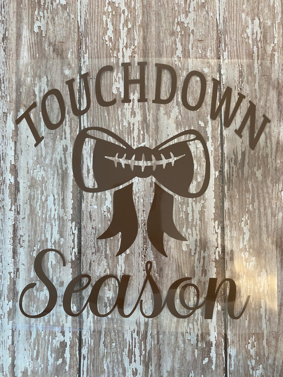 Touchdown Season Iron on Transfer. DIY Coquette Football Shirt. Girly ...