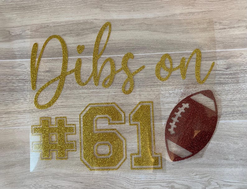 Dibs on Number Football Iron on Decal: DIY Girlfriend Shirt - Etsy