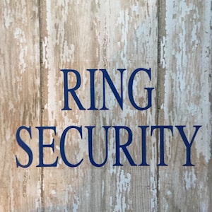 Ring Security Iron on Decal: Ring Bearer Rehearsal Gift - Etsy