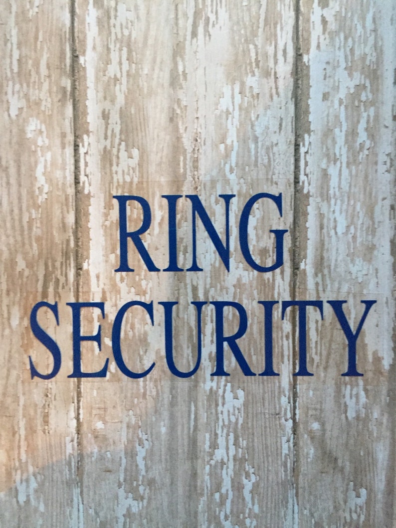 Ring Security Iron on Decal Ring Bearer Iron on Decal Ring - Etsy