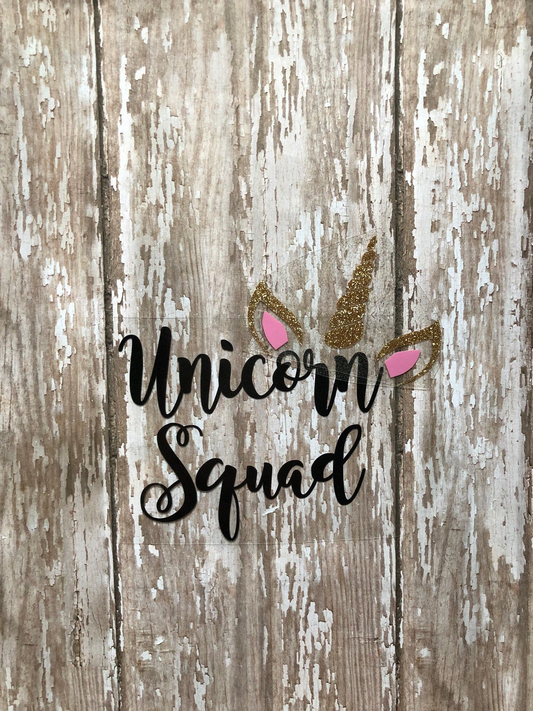 Unicorn Squad Iron-on Decal: Custom Glitter Heat Transfer - Etsy
