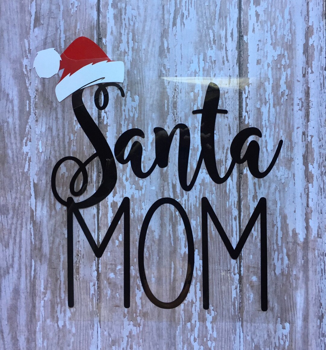 Santa Mom/dad Iron-on Decal: DIY Christmas Shirt Transfer - Etsy