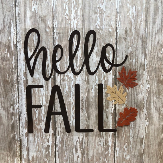 Hello Fall Iron on Decal DIY Hello Fall Tshirt Fall Iron on - Etsy