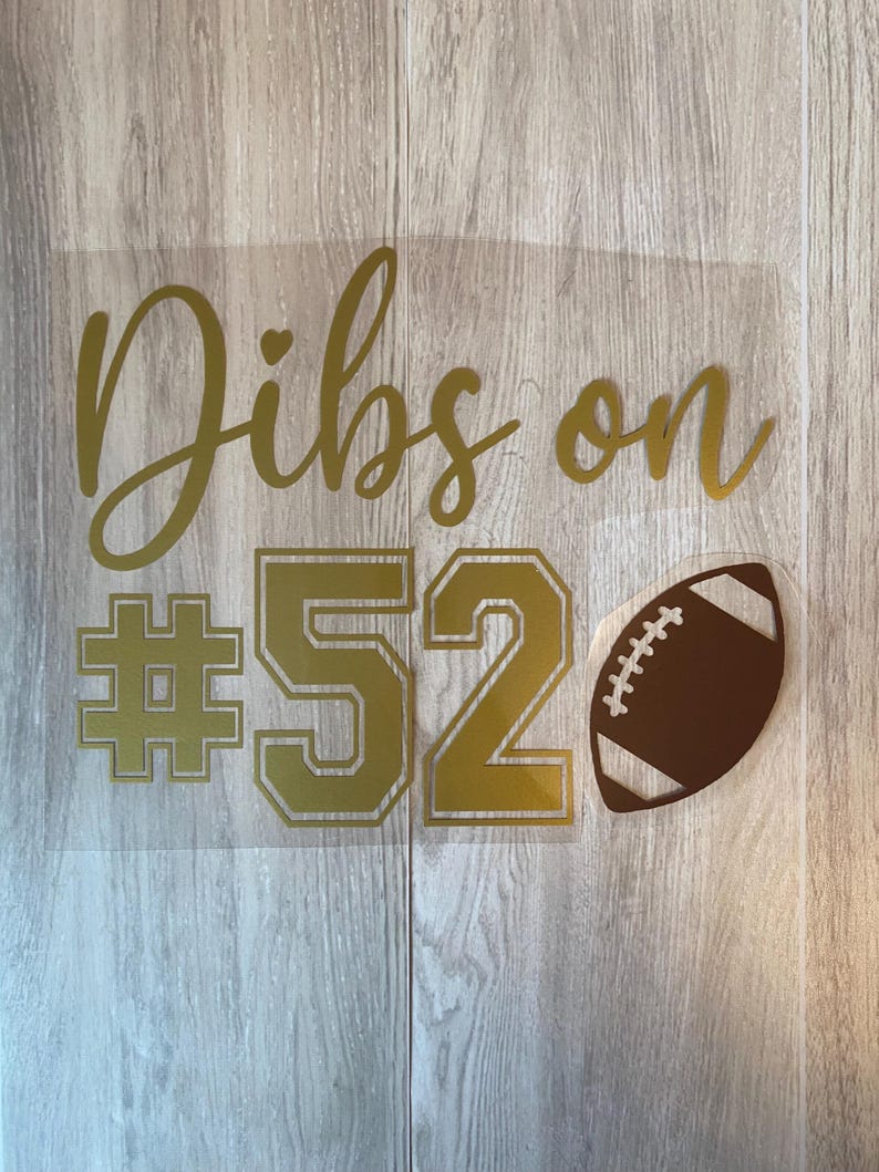 Dibs on Number Football Iron on Decal: DIY Girlfriend Shirt - Etsy