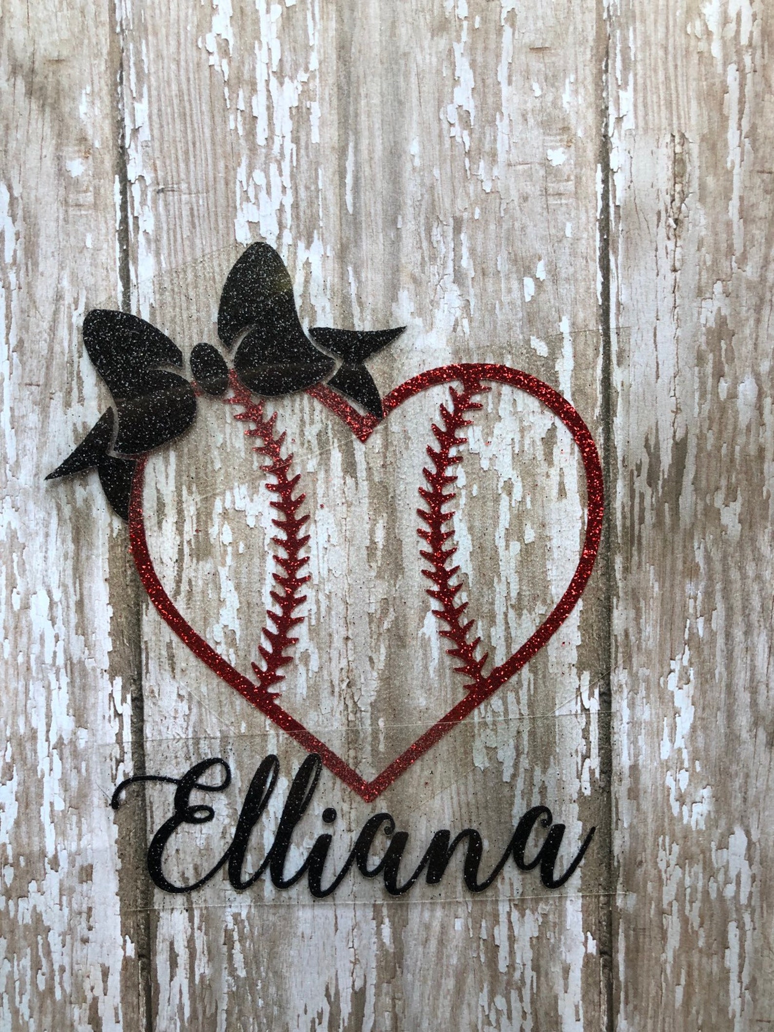 Personalized Baseball Heart Iron On Personalized Baseball - Etsy