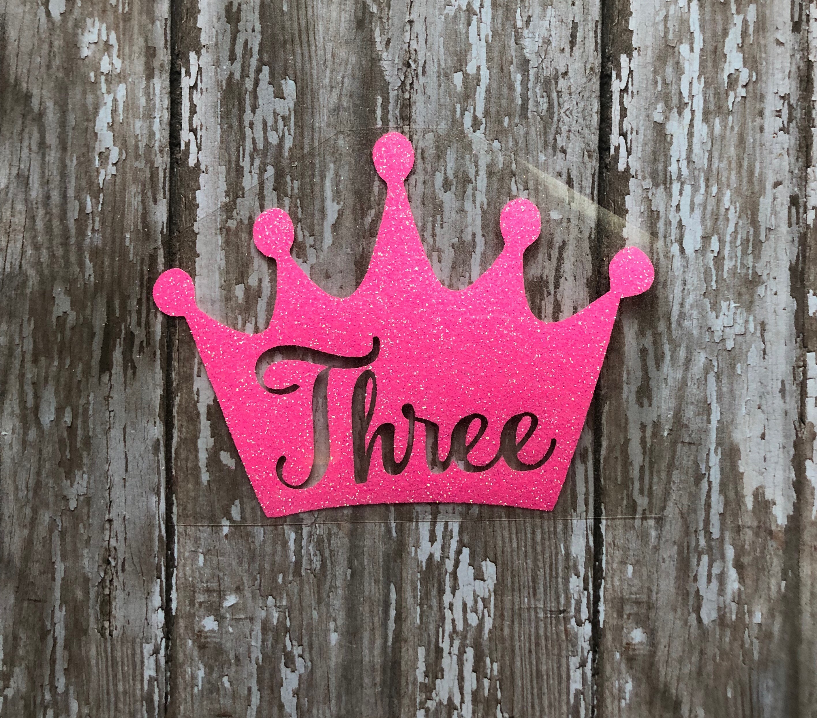 Crown Birthday Iron on Decal Crown Name Iron on Decal - Etsy