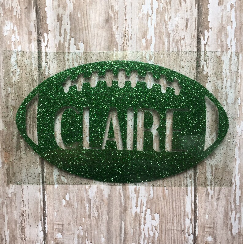 Personalized Football Iron on Decal DIY Football With Name - Etsy
