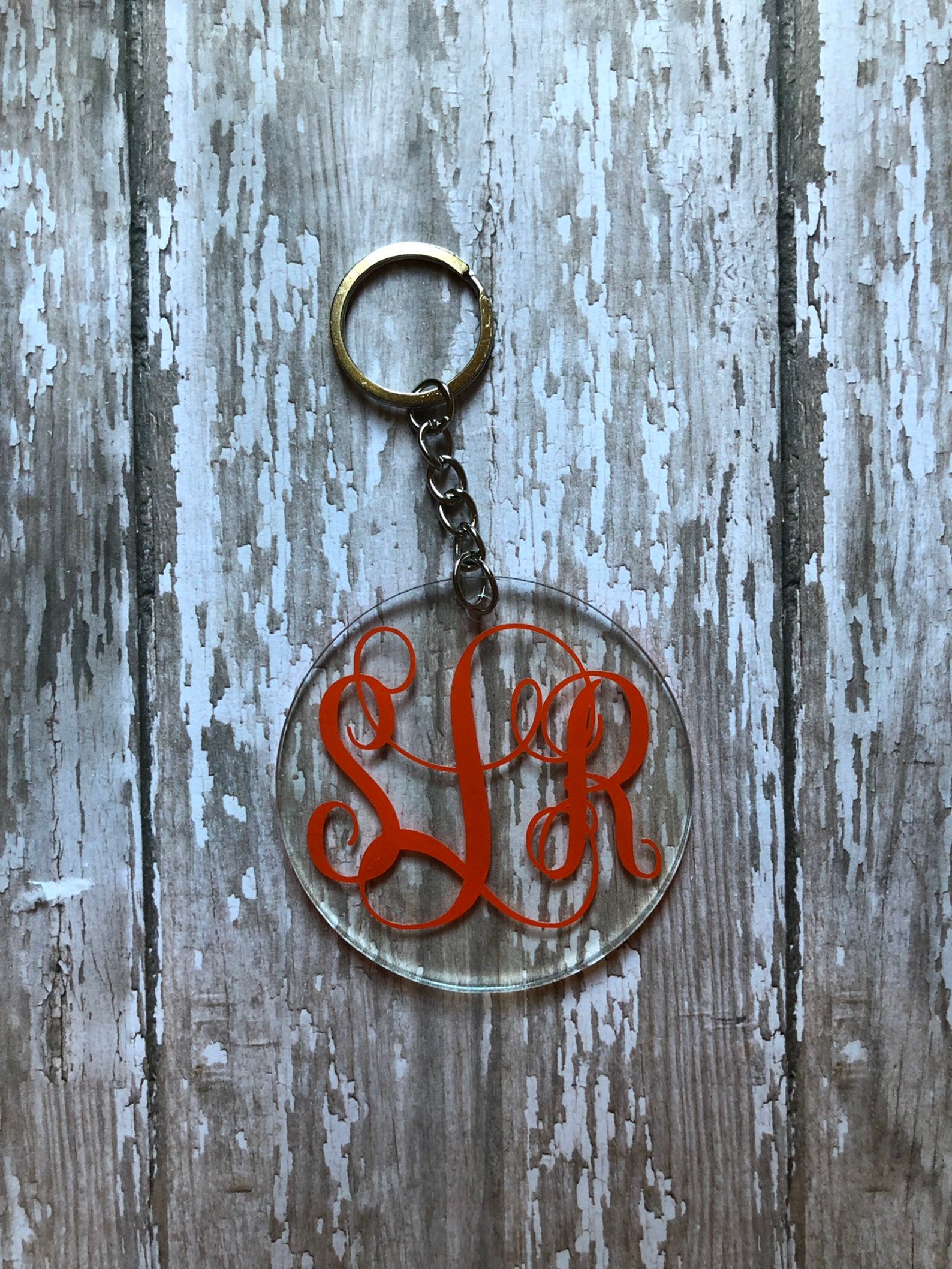 Monogram Key Chain | Etsy
