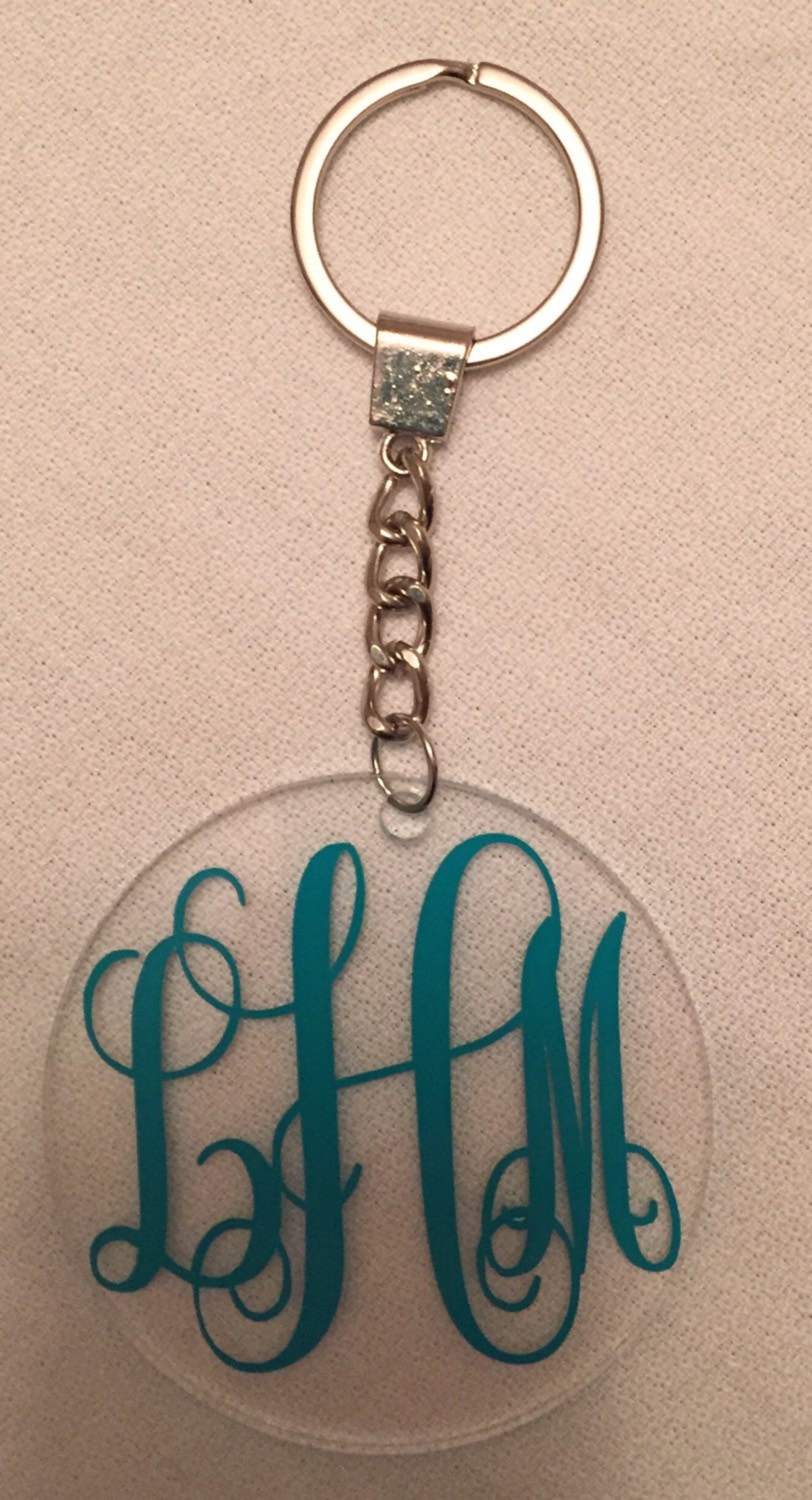 Monogram Key Chain | Etsy