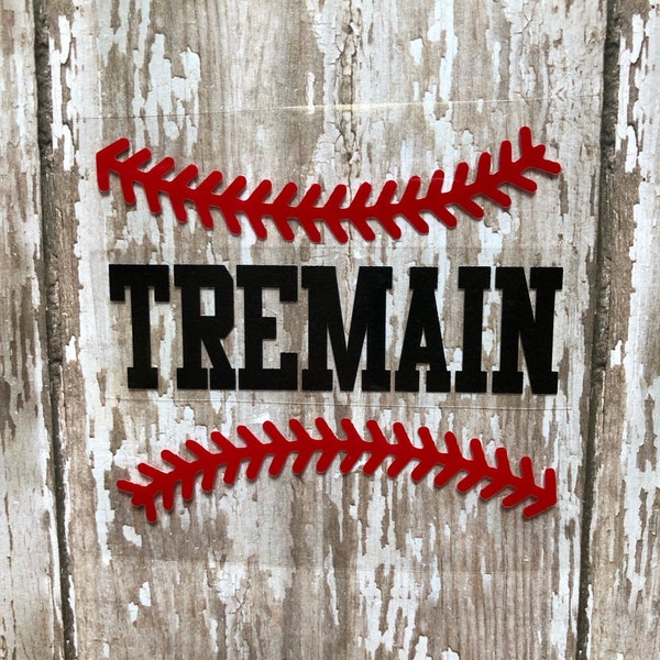 Baseball Name Decals - Etsy