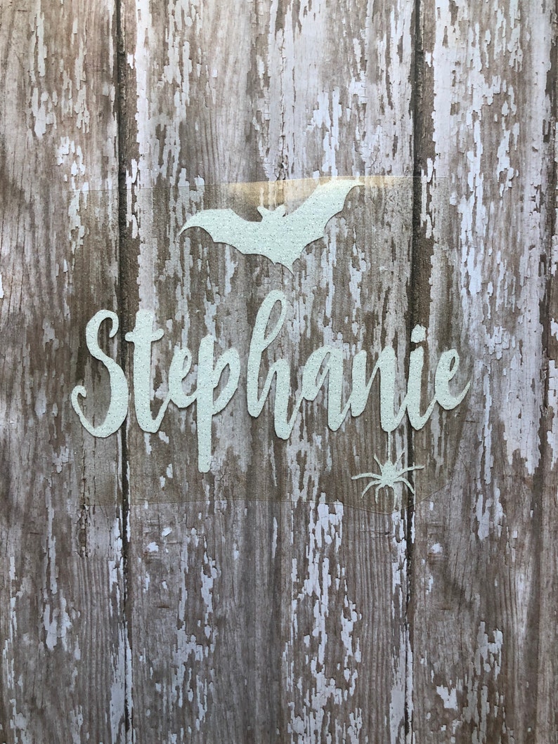 Spooky Name Iron on Decal Creepy Name Iron On Halloween Name - Etsy