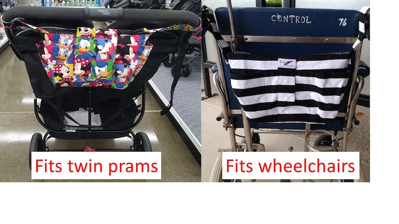 Stylish Pram Caddy / Stroller Organiser / Wheelchair Bag /shoulder Bag ...