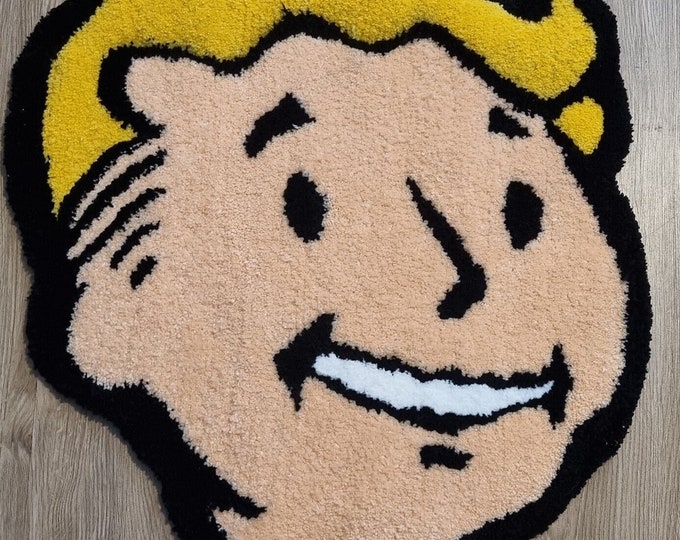 Fallout Vault Boy Hand Tufted Rug - Etsy