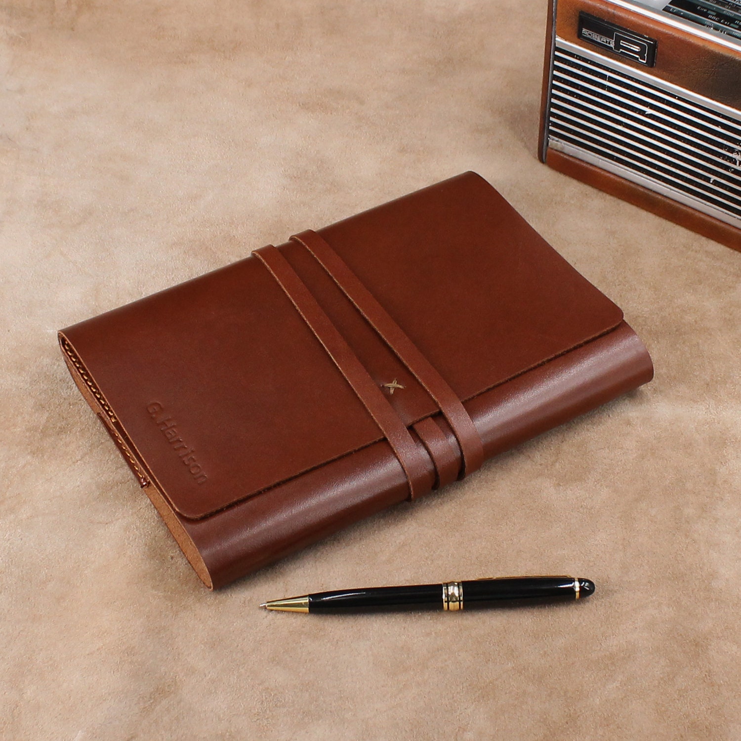 A5 Leather Personalised Notebook Leather Traveler's - Etsy UK