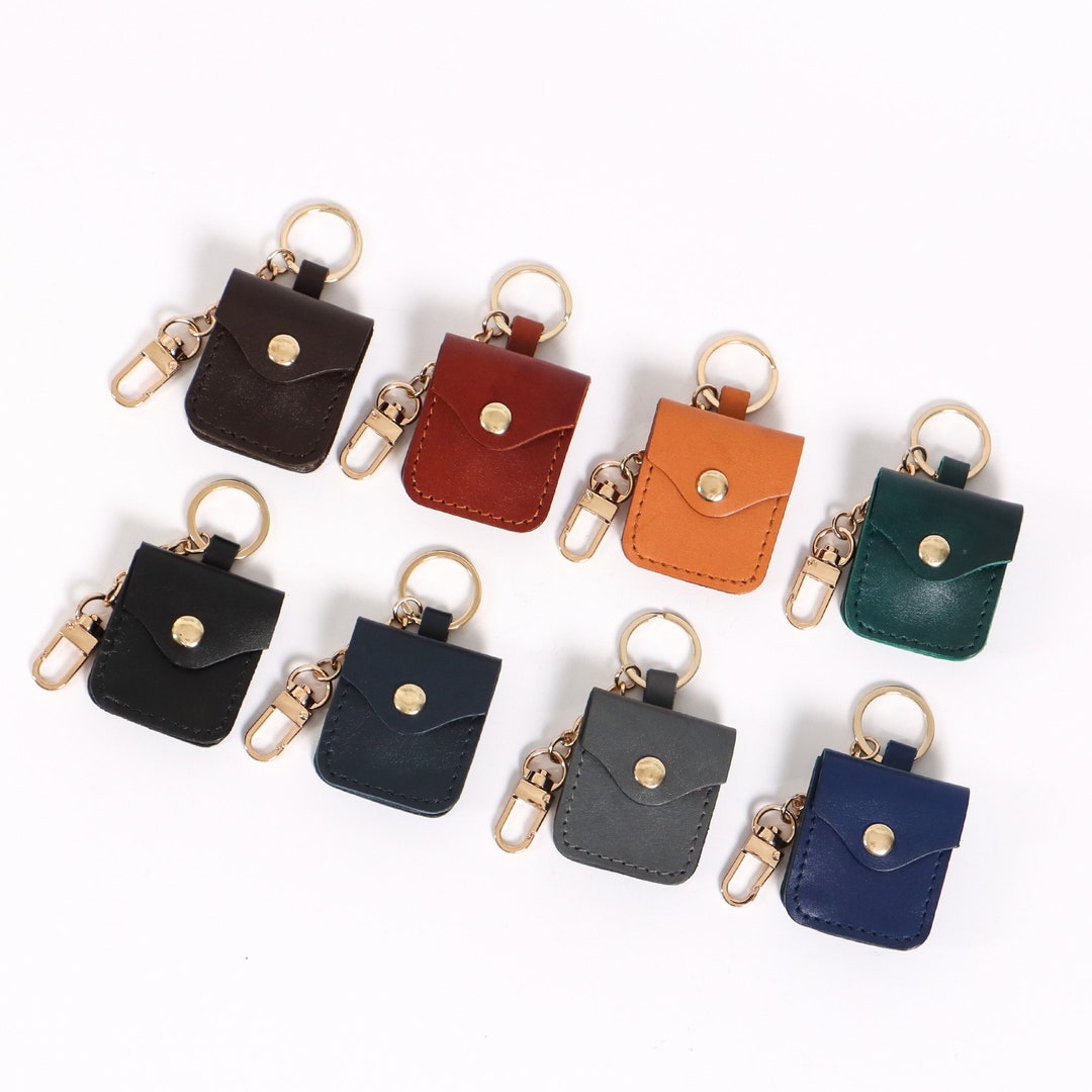 Leather Coin Purse Keychain Leather Coin Case - Etsy