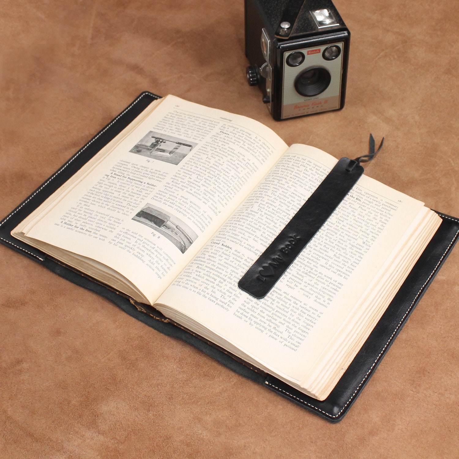 Custom Made Leather Book Cover Personalised Leather Book | Etsy UK