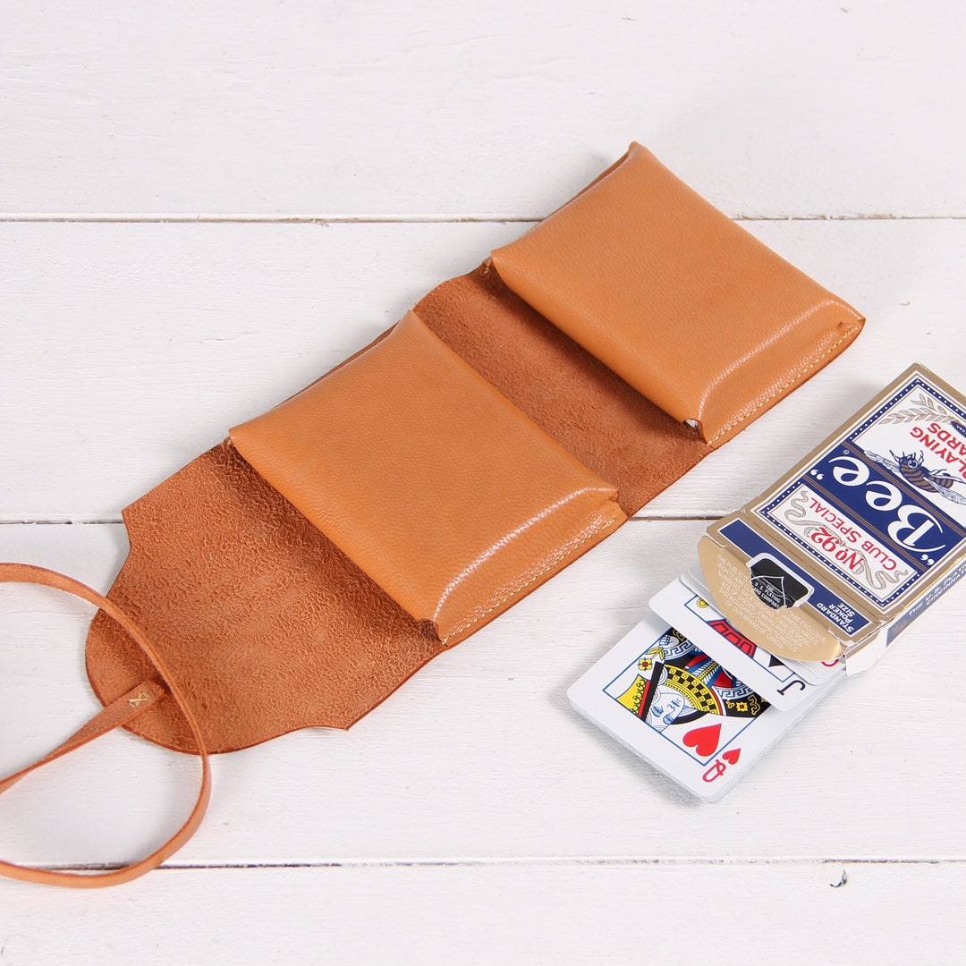 Personalised Double Deck Leather Playing Card Storage Case Premium ...