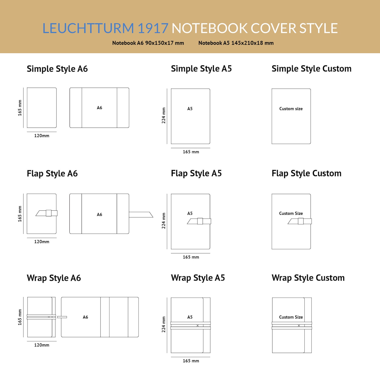 Leather Leuchtturm 1917 Notebook Cover Notebook Medium | Etsy